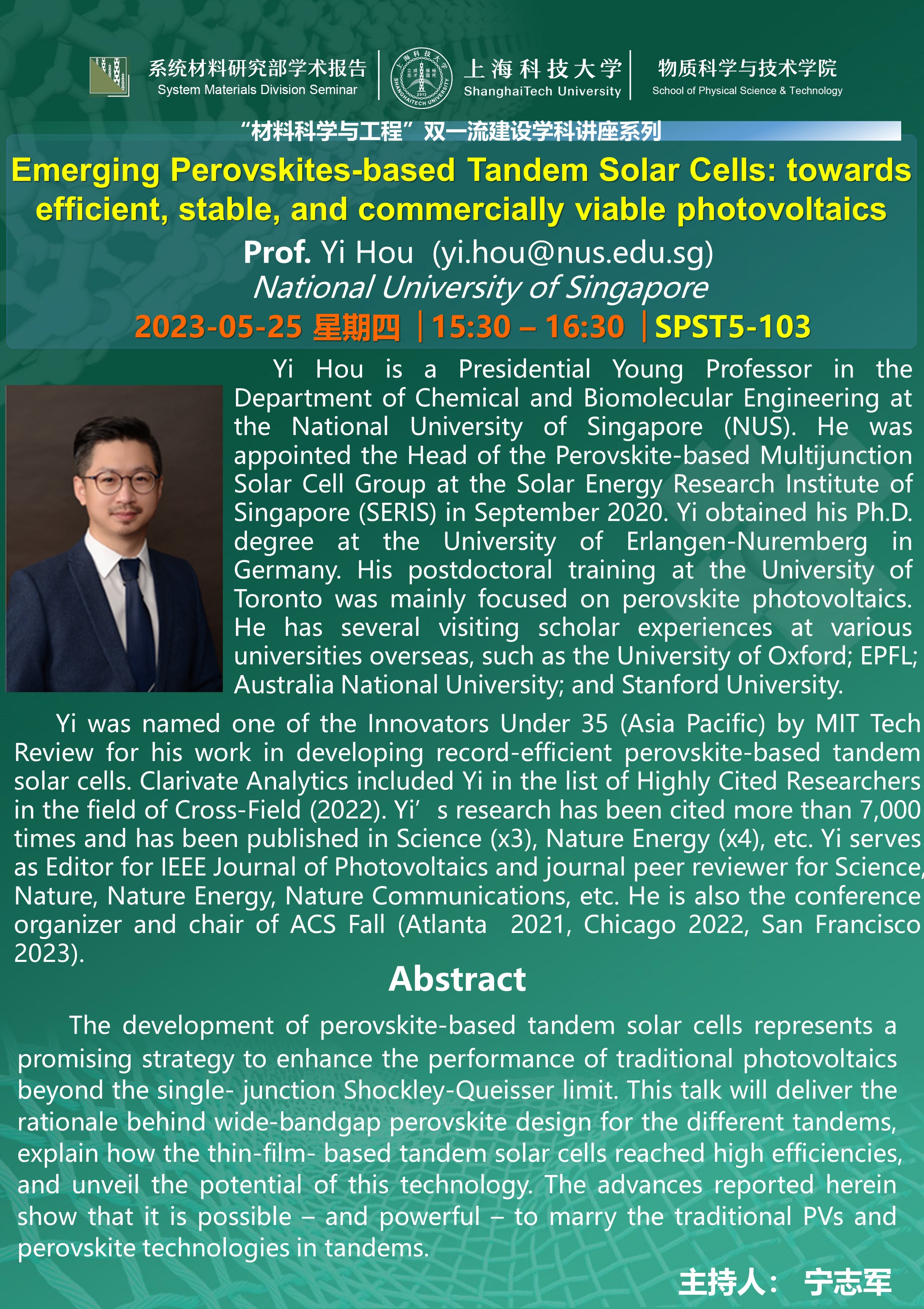 Emerging Perovskites-based Tandem Solar Cells: towards efficient ...